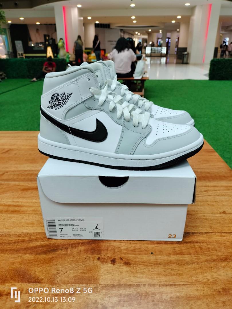 J1 mid fog gray, Men's Fashion, Footwear, Sneakers on Carousell