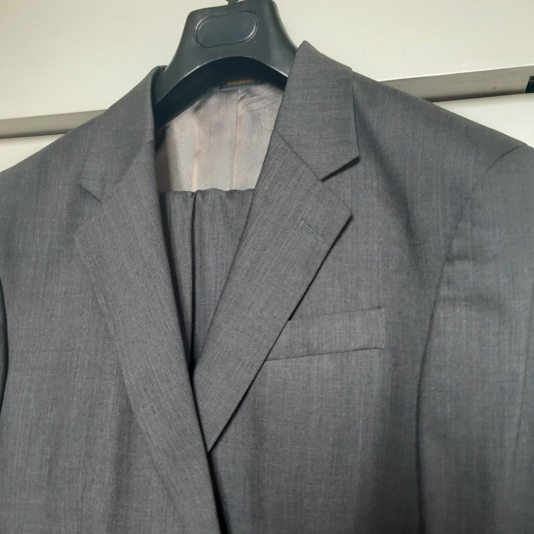 Men's grey wool suit J Ferrer jas pria, Fesyen Pria, Pakaian , Lainnya ...