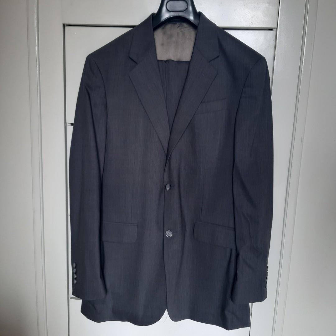 Men's grey wool suit J Ferrer jas pria, Fesyen Pria, Pakaian , Lainnya ...