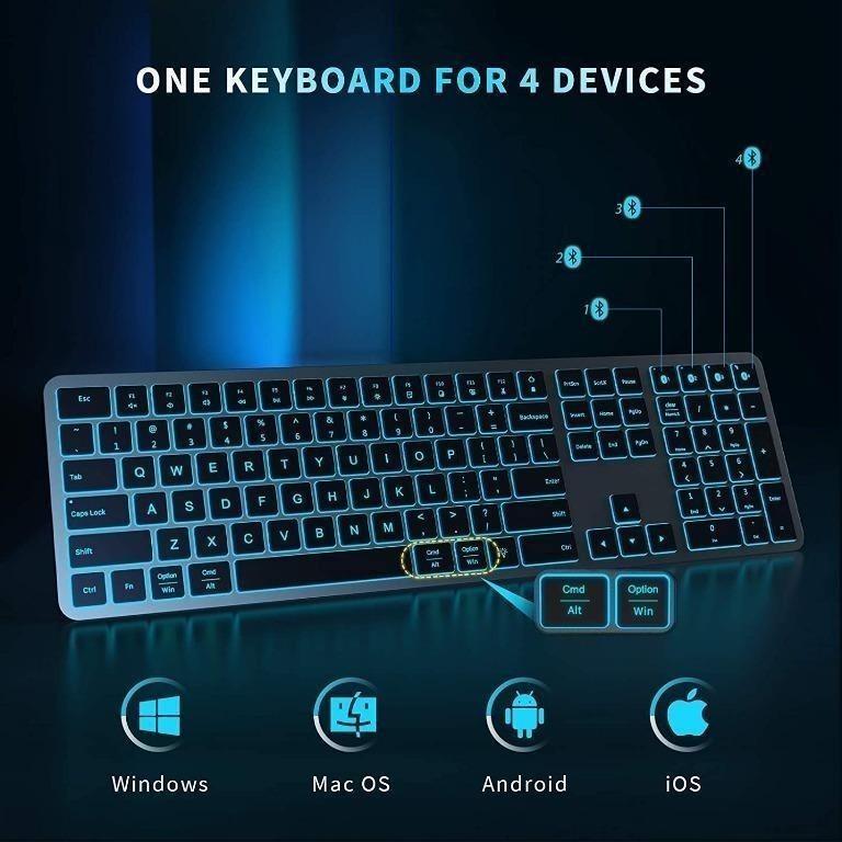 Jelly Comb Backlit ISJ-ZXKB01 Bluetooth Keyboard, Computers & Tech ...