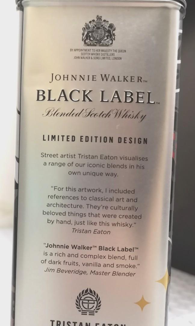 Johnnie Walker Black Label Limited Edition Tin Can, Hobbies & Toys ...