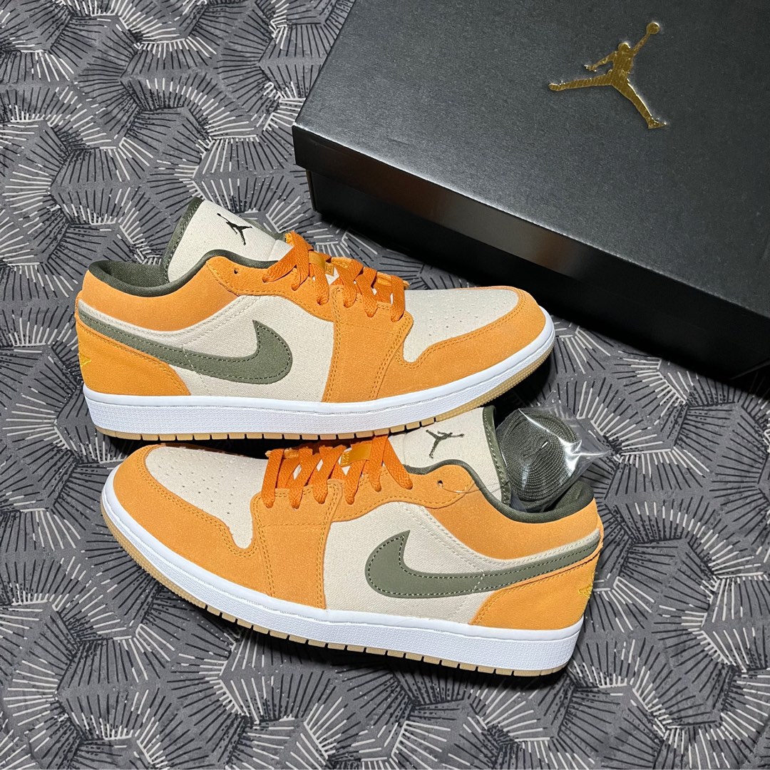 Air Jordan 1 Low SE Light Curry Mens, Men's Fashion, Footwear, Sneakers ...