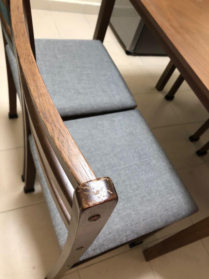 Like New Dining Table Set 4 Chairs, Furniture & Home Living, Furniture, Tables & Sets on Carousell