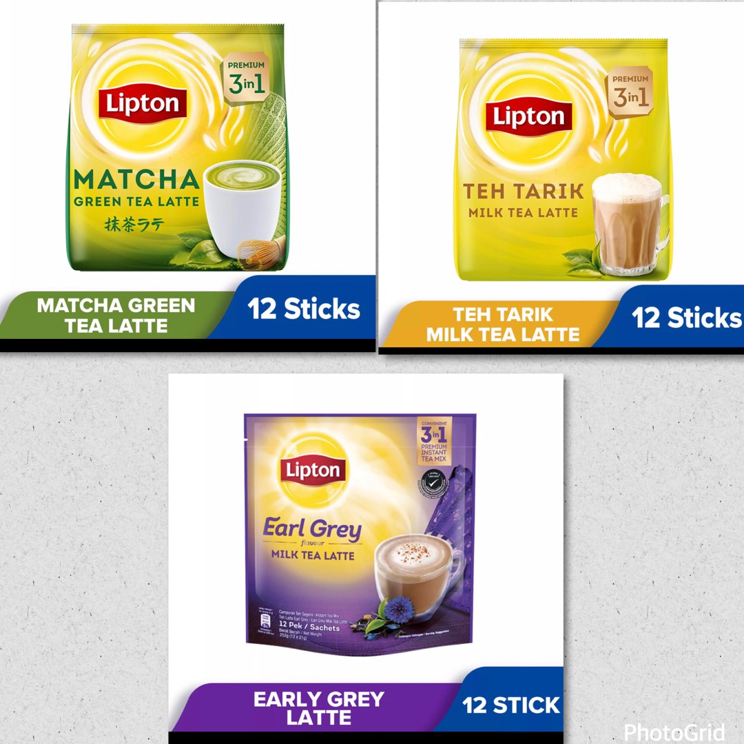 Lipton Matcha Milk Tea | Earl Grey Milk Tea | Teh Tarik Milk Tea, Food & Drinks, Beverages on ...
