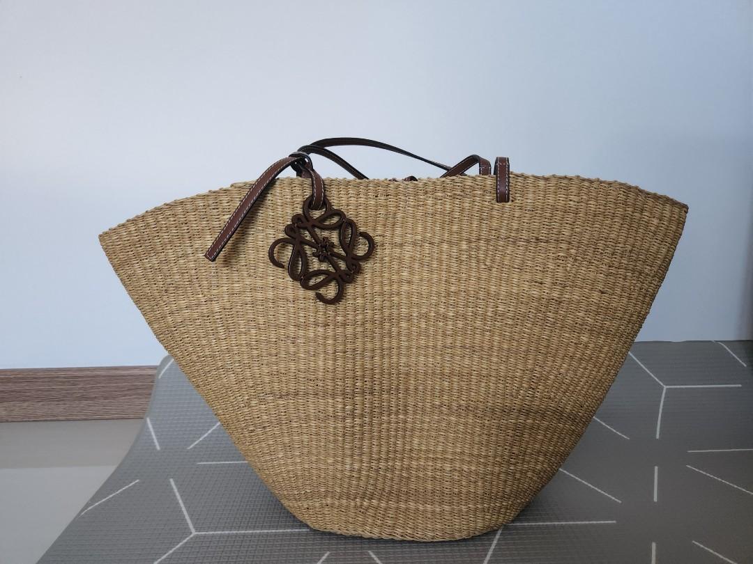 Loewe straw bag large, Luxury, Bags & Wallets on Carousell