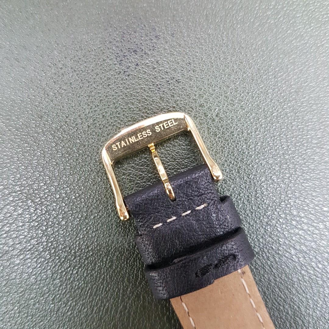 Longines 17mm Original Leather Strap Black, Luxury, Watches on Carousell