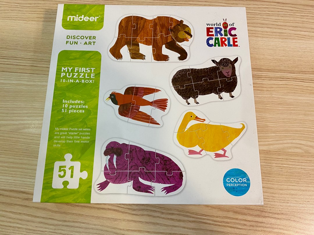 Mideer my first puzzle Eric Carle hungry caterpillar, 兒童＆孕婦用品, 嬰兒玩具 ...