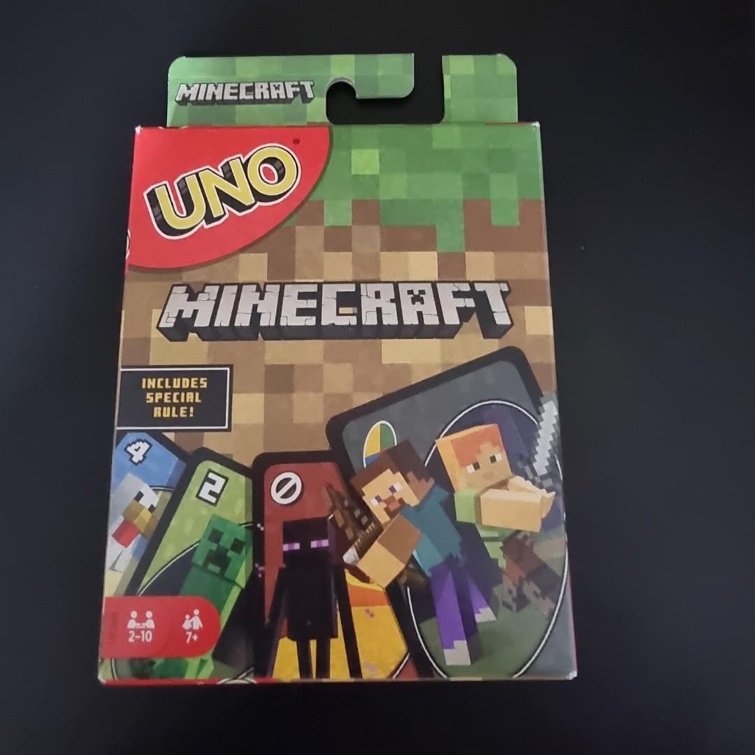 Minecraft UNO card game, Hobbies & Toys, Toys & Games on Carousell
