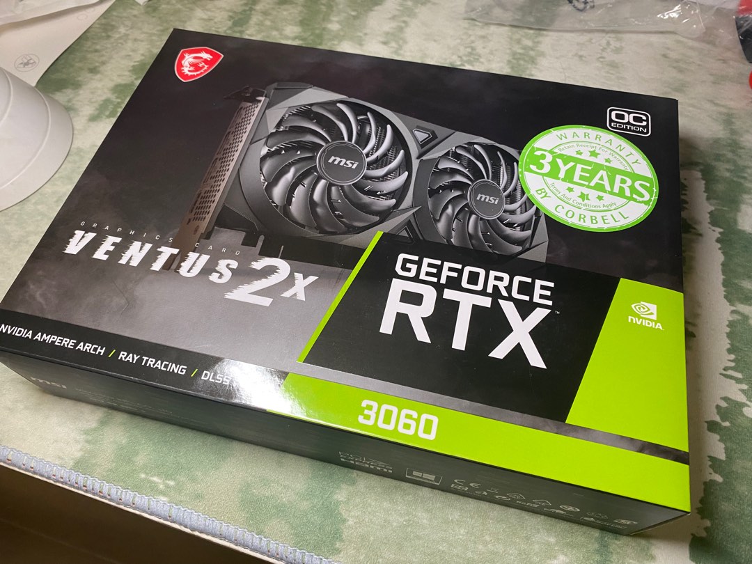 msi 12GB GDDR6 GEFORCD RTX 3060, Computers & Tech, Parts & Accessories ...