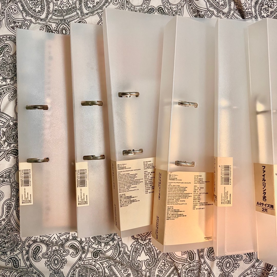 MUJI A4 Clear Files, Hobbies & Toys, Stationery & Craft, Stationery ...