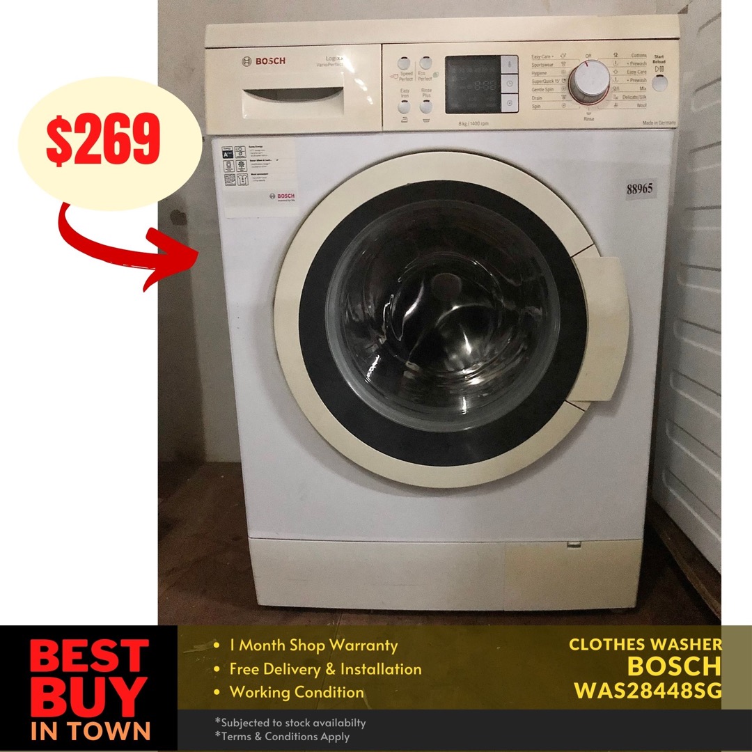MUST BUY! BOSCH 8KG Front-Loader WAS28448SG (88965), TV & Home ...