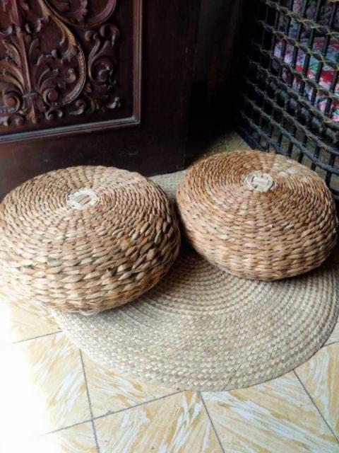 Native Ottoman. Made of Wicker, Sea grass Bancuan, Furniture & Home ...