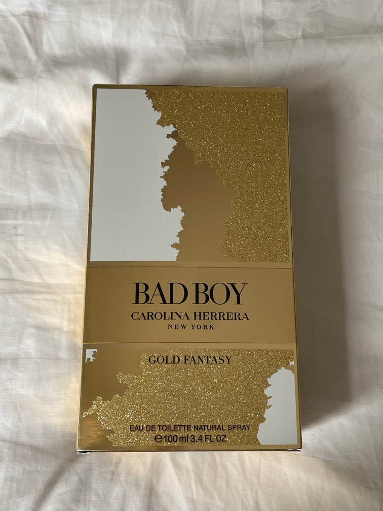 NEW Carolina Herrera Bad Boy Gold Fantasy EDT 100ml, Beauty & Personal ...