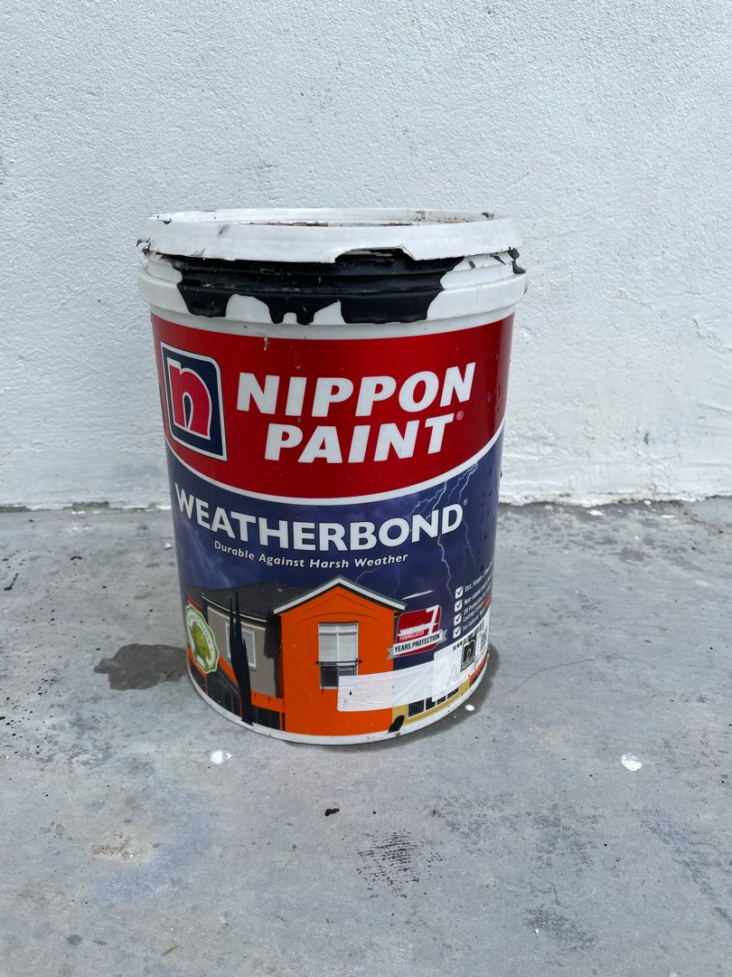 NIPPON PAINT Weatherbond 5L Exterior Paint/Cat Luar/Cat Rumah /Cat ...