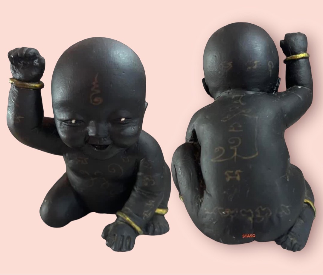 No 1 Si Dam Black Kuman Thong Guman Thong Nang Kwak Hand Written Yant ...