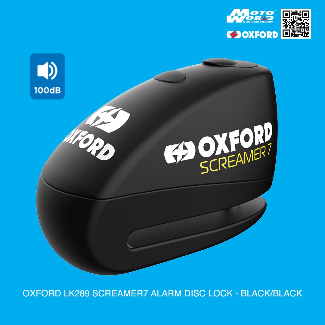 Oxford Screamer 7 Alarm Disc Lock Black LK289 for Motorcycle ...