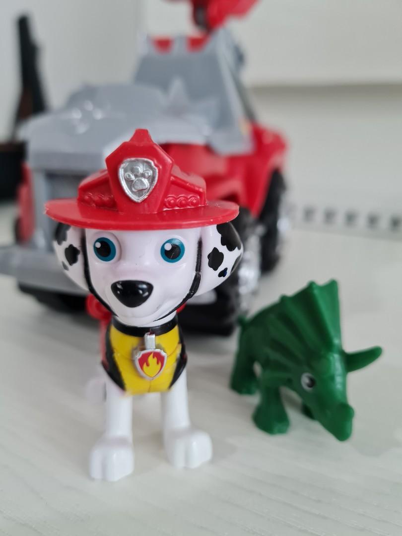 Paw Patrol Dino Rescue Marshall's Deluxe Rev Up Vehicle, Hobbies & Toys ...