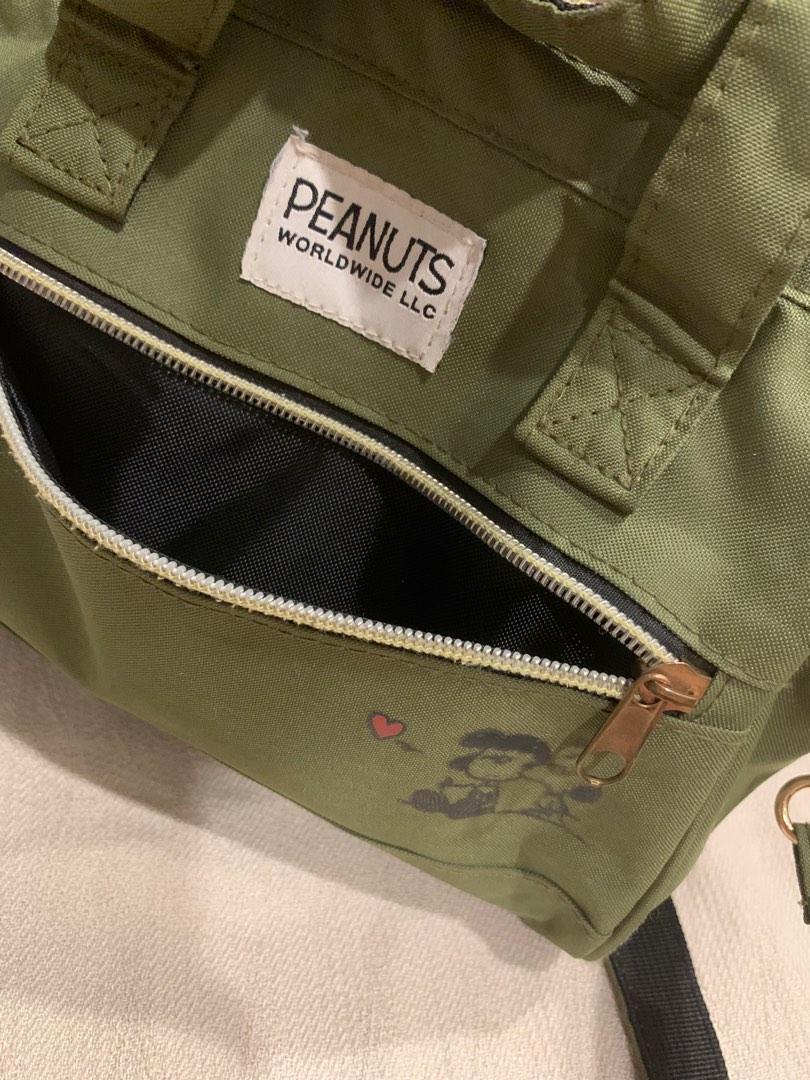 Peanuts Snoopy Army Green Crossbody Sling Bag, Women's Fashion, Bags ...