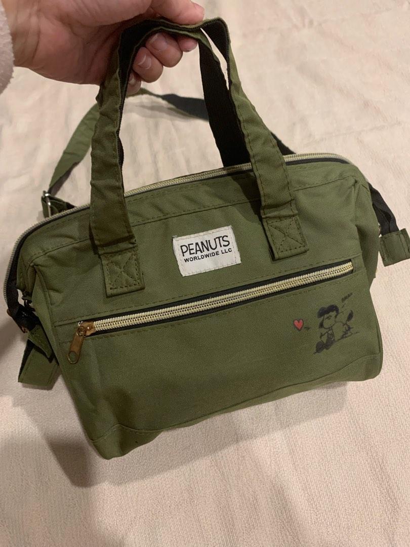 Peanuts Snoopy Army Green Crossbody Sling Bag, Women's Fashion, Bags ...