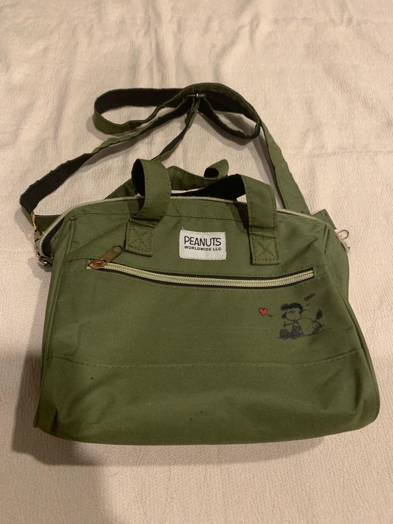 Peanuts Snoopy Army Green Crossbody Sling Bag, Women's Fashion, Bags ...