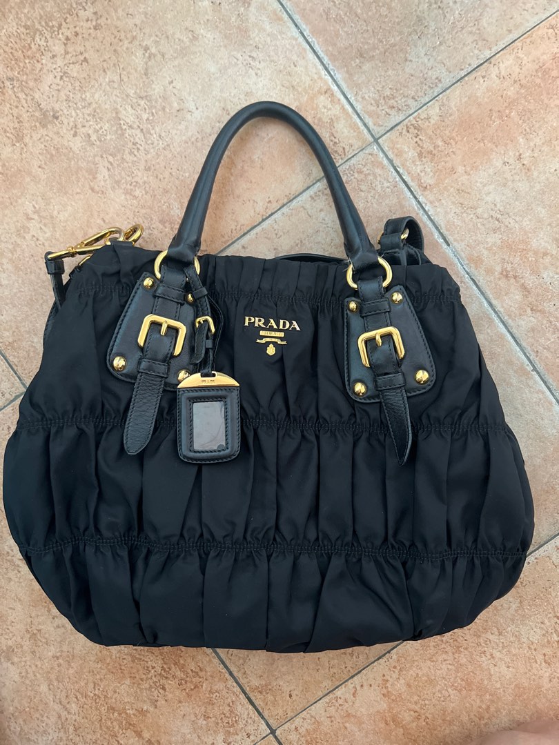 Prada Tessuto Gaufre Nylon, Luxury, Bags & Wallets on Carousell