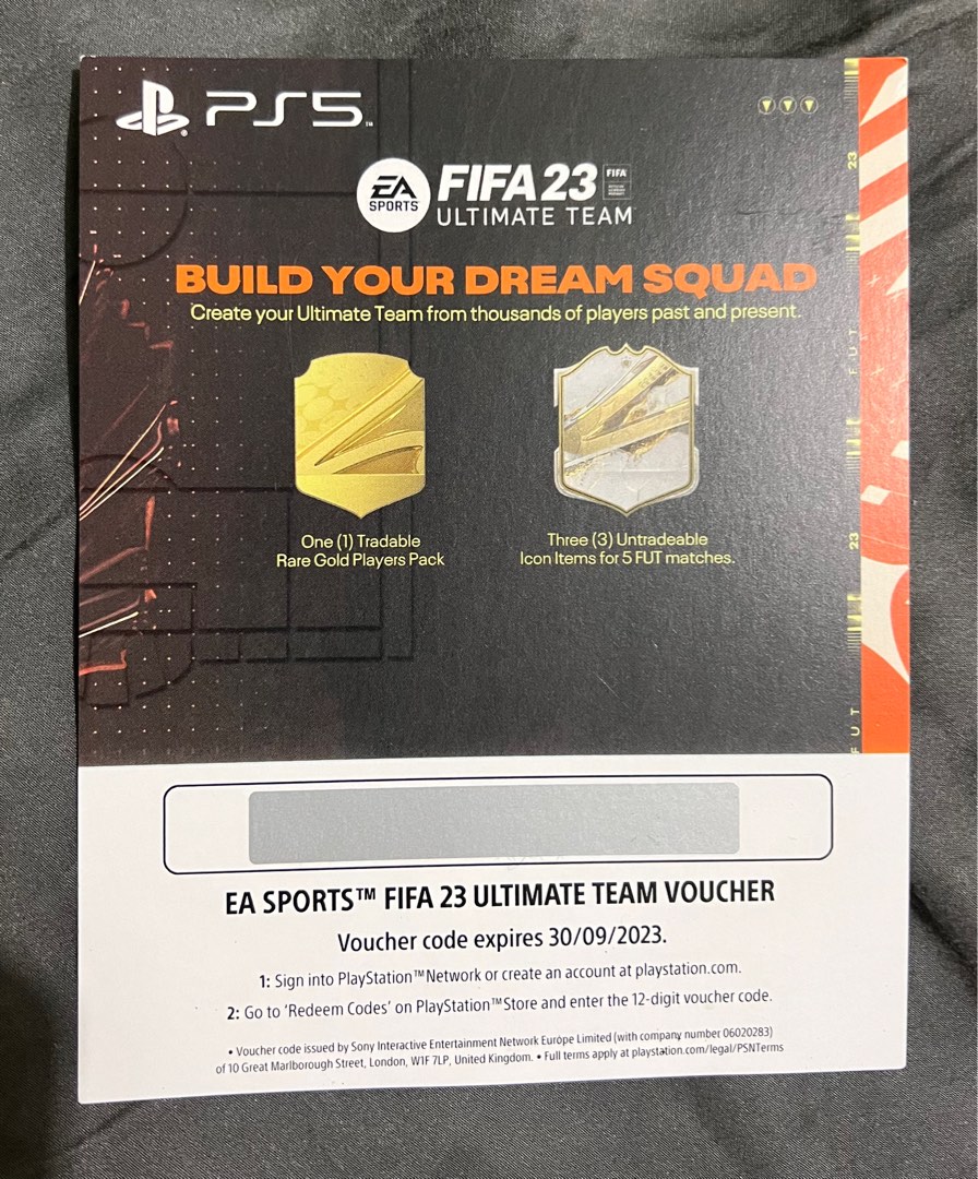 PS5 FIFA 23 Ultimate Team Code, Video Gaming, Video Games, PlayStation ...