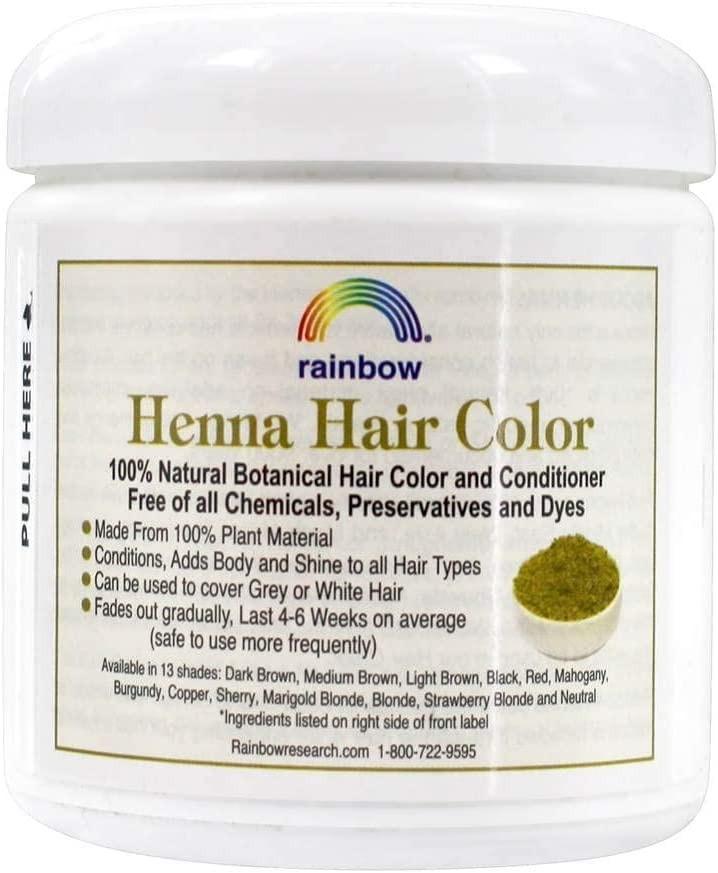 Rainbow Research, Henna, Hair Color & Conditioner, Black, 4 oz (113 g ...