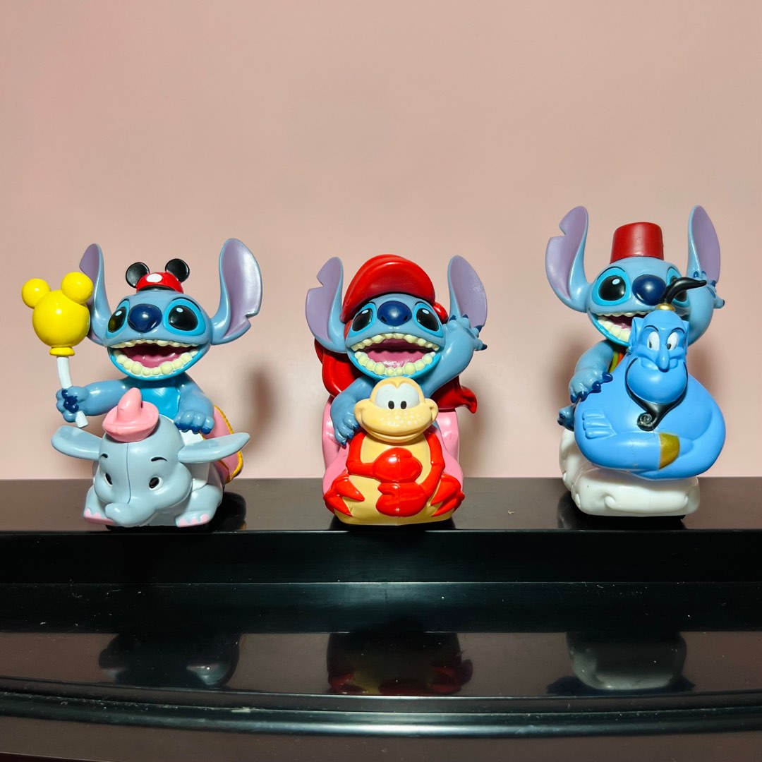 RARE TOKYO DISNEY RESORT STITCH (Dumbo, Ariel, Aladdin) PULLBACK ...