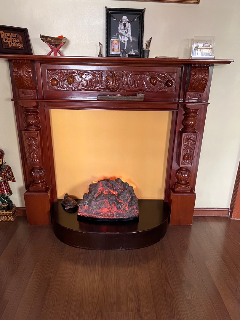 Rosewood Altar with Fireplace, Furniture & Home Living, Furniture ...