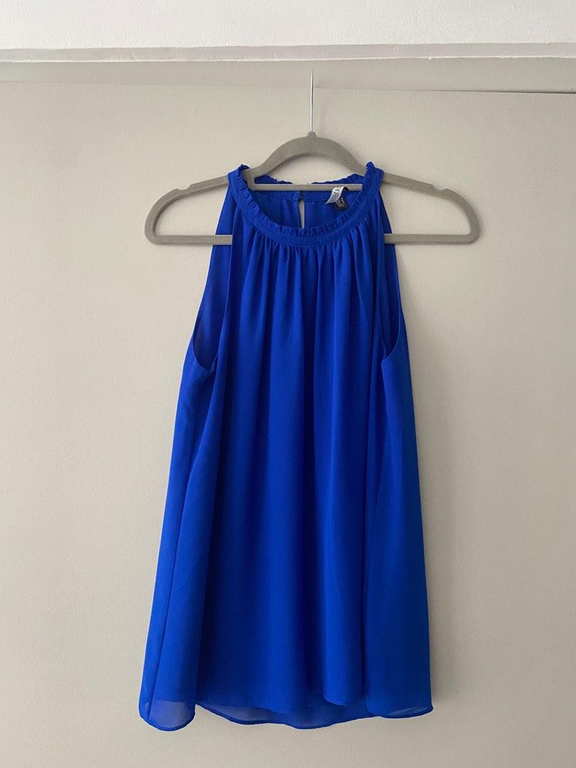 Royal Blue Top, Women's Fashion, Tops, Blouses on Carousell