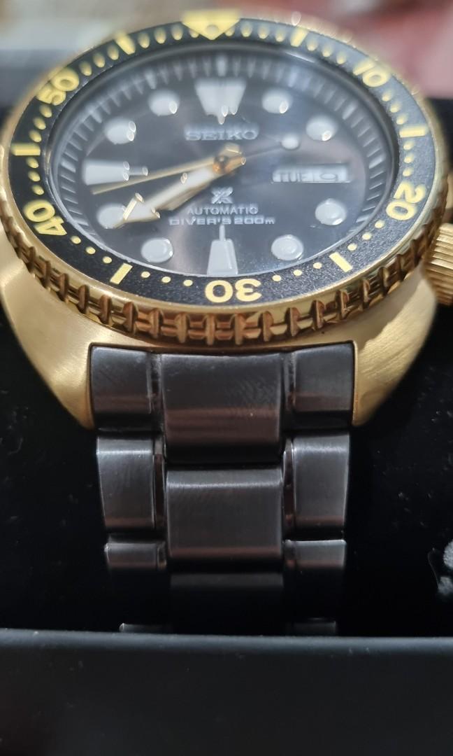 SEIKO PROSPEX Gold Turtle Series, Men's Fashion, Watches & Accessories ...