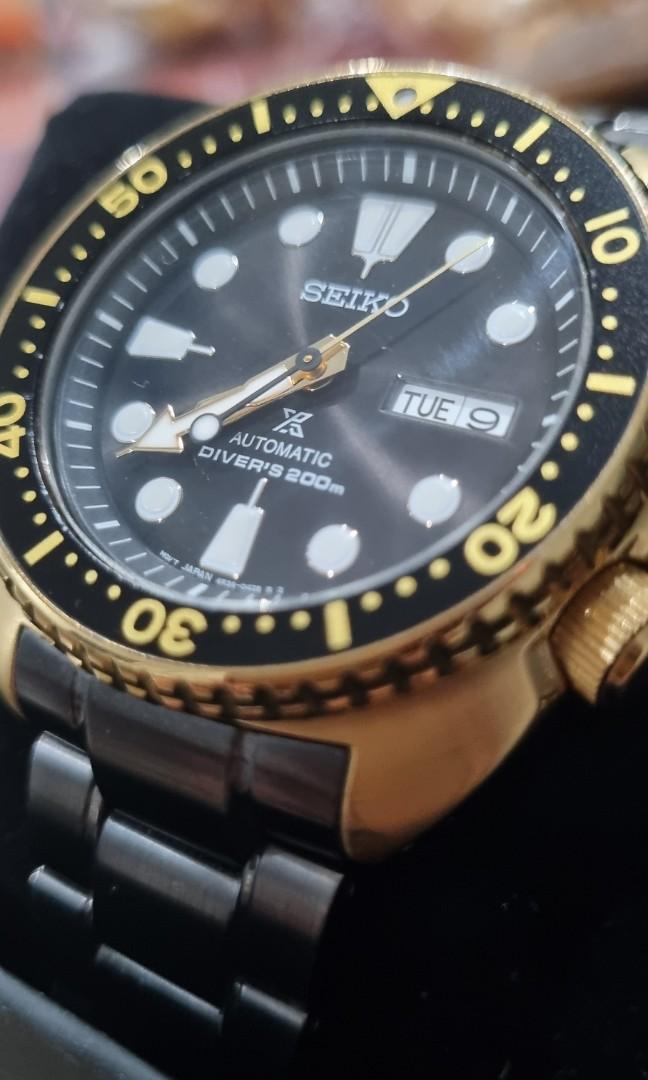 SEIKO PROSPEX Gold Turtle Series, Men's Fashion, Watches & Accessories ...