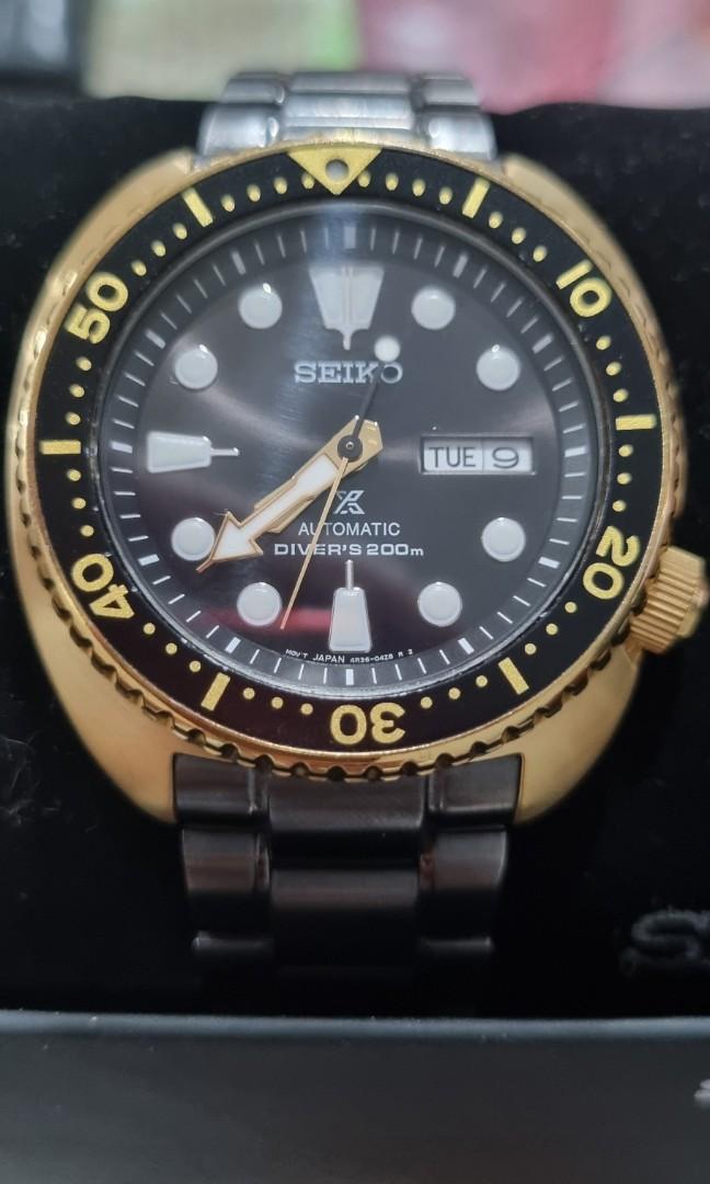 SEIKO PROSPEX Gold Turtle Series, Men's Fashion, Watches & Accessories ...