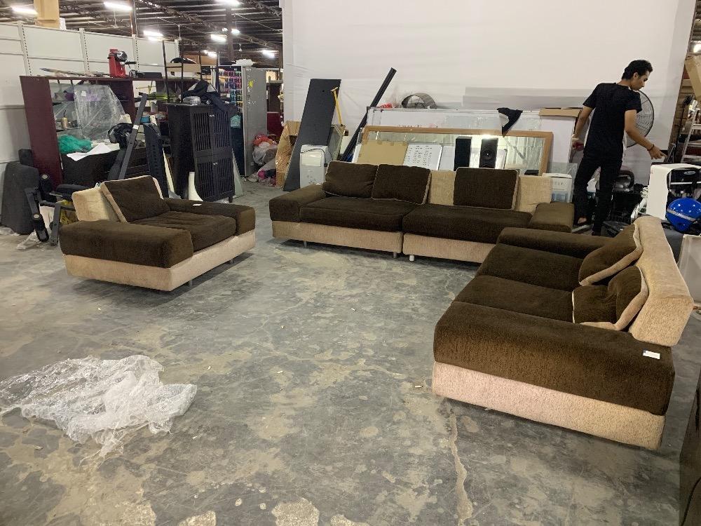 Sfabric 123 Seater Brown Colour Sofa Set Set Sofa Warna Coklat Fabrik 123 Seater