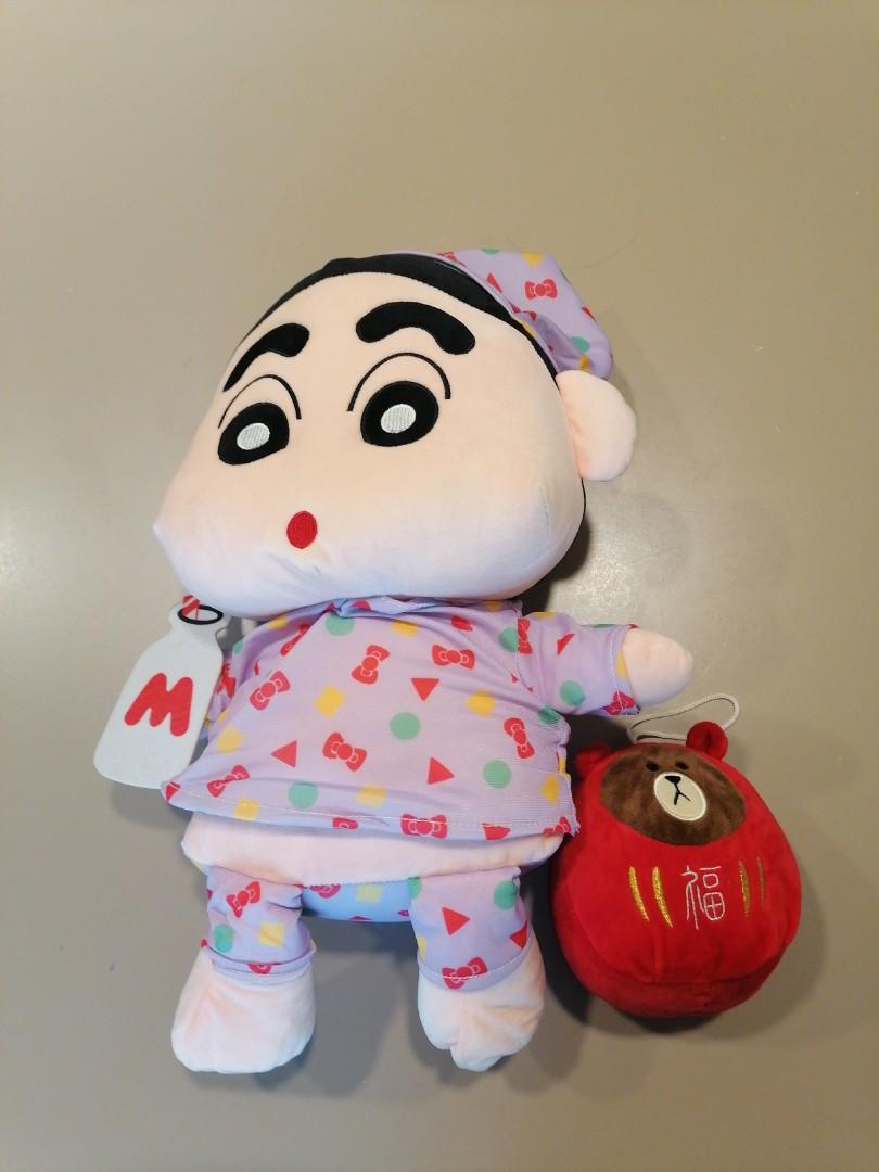 Soft toy shin chan and bear, Hobbies & Toys, Toys & Games on Carousell