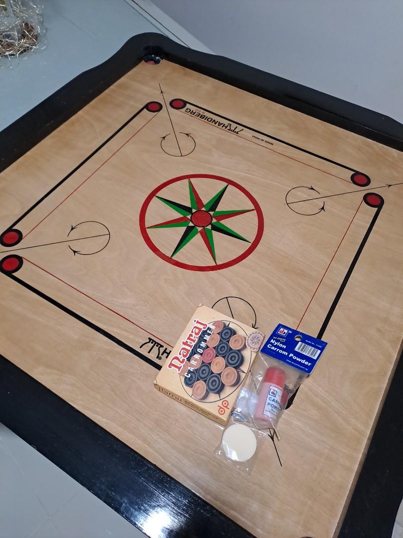 Solid Wood Caroom Board, Hobbies & Toys, Toys & Games on Carousell