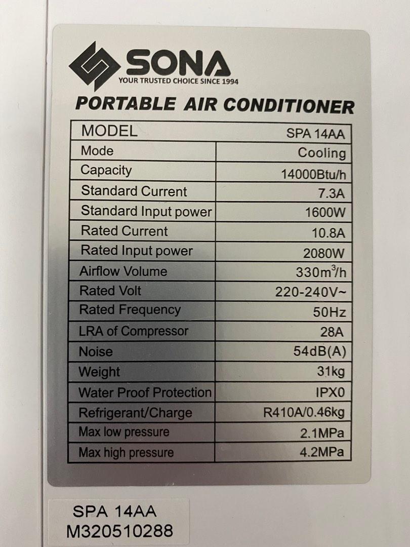 Sony Portable Aircon Conditioner, TV & Home Appliances, Air ...