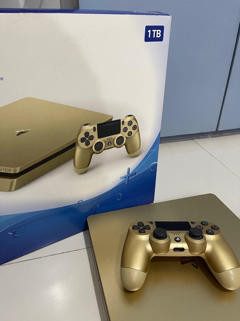 Sony PS4 Limited Edition Gold 1TB, Video Gaming, Video Game Consoles ...