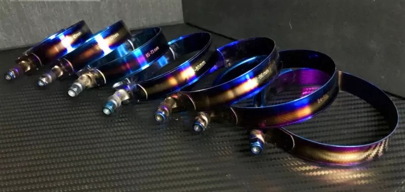 Stainless Steel T-Bolt Clamps with Titanium Finish, Car Accessories ...