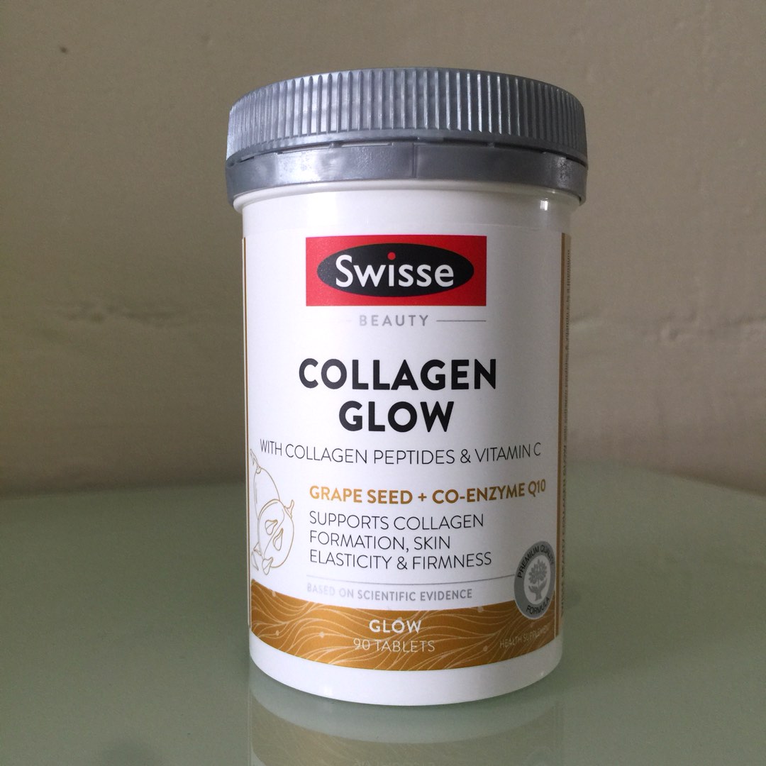 SWISSE Collagen Glow Tablet with Collagen Peptides & Vitamin C 90s ...