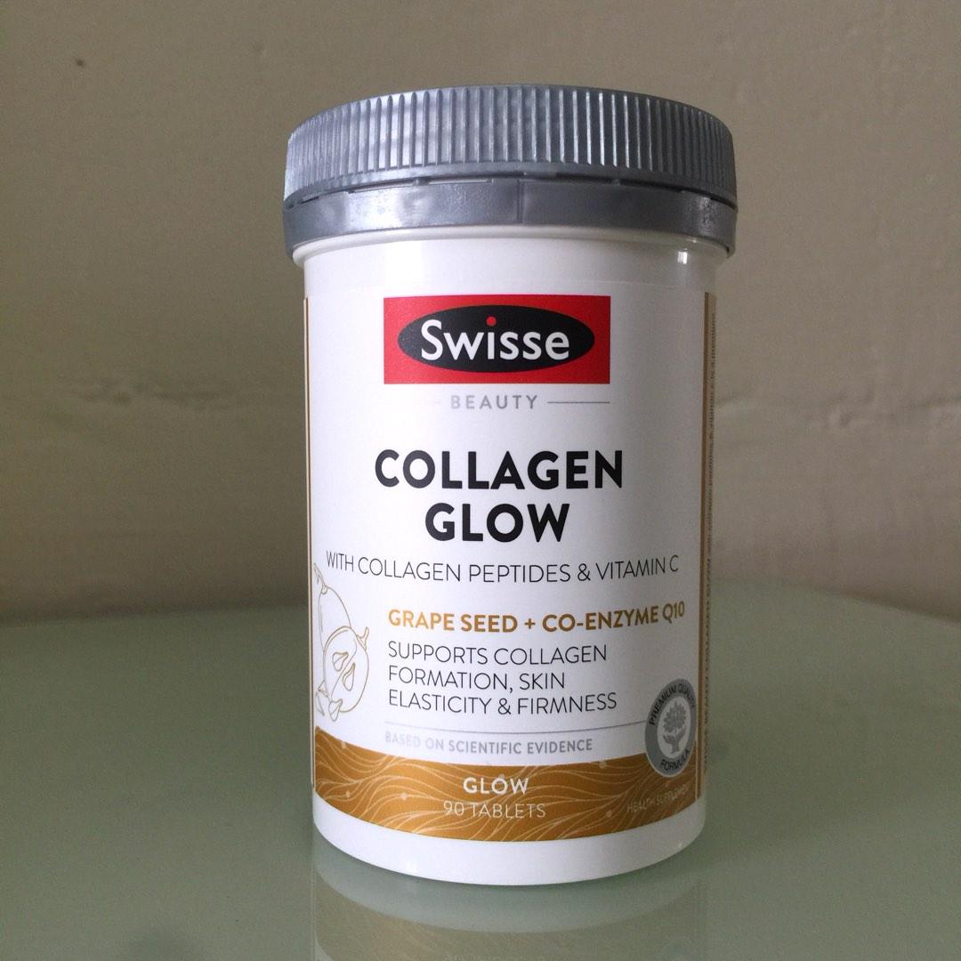 SWISSE Collagen Glow Tablet with Collagen Peptides & Vitamin C 90s ...