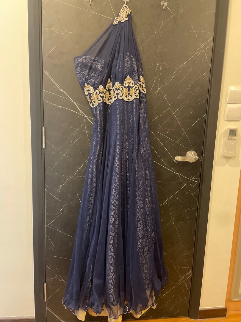 Toga blue anarkali with shawl, Women's Fashion, Dresses & Sets ...