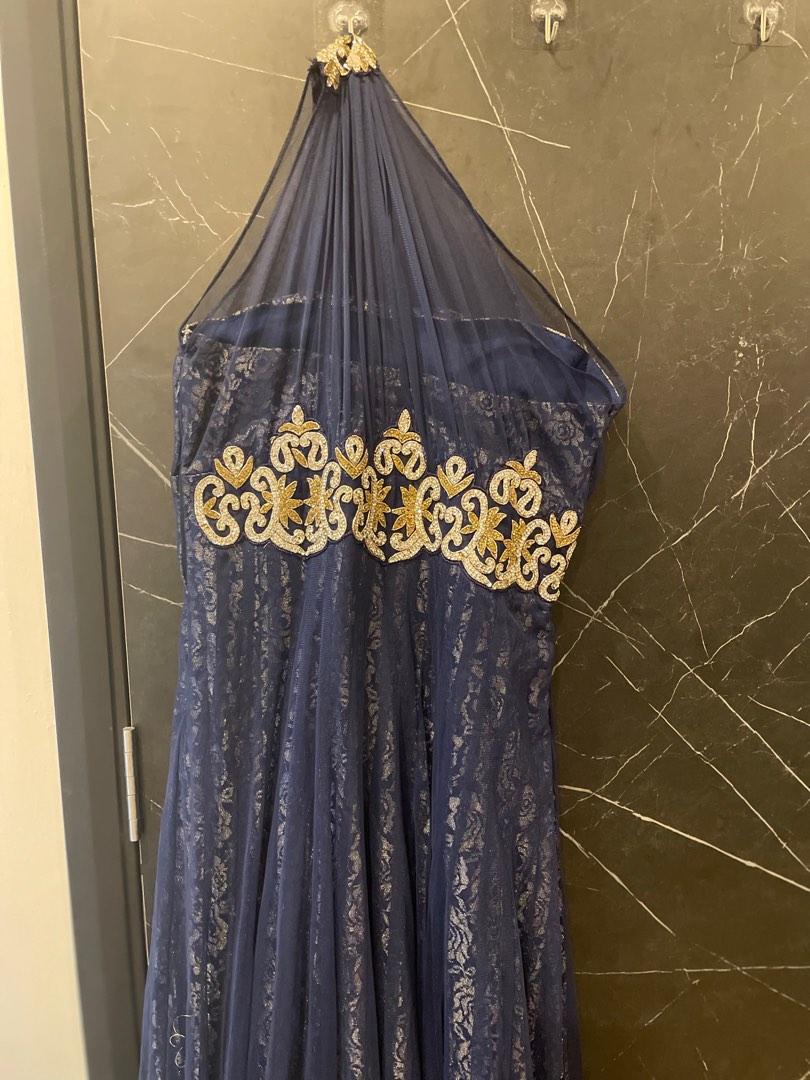 Toga blue anarkali with shawl, Women's Fashion, Dresses & Sets ...