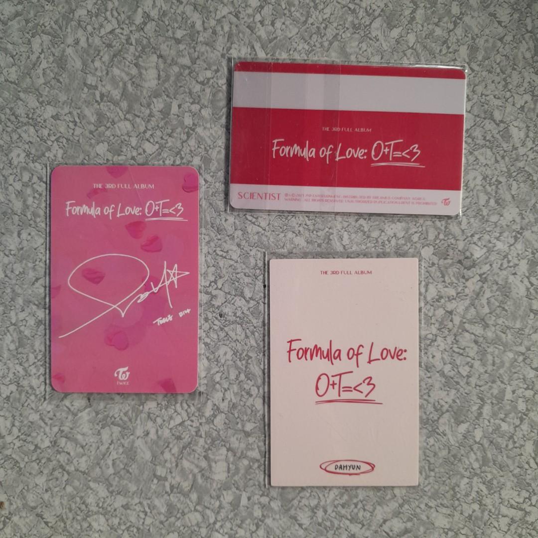 TWICE OFFICIAL MINA BANGS SET ~ FORMULA OF LOVE: O+T=