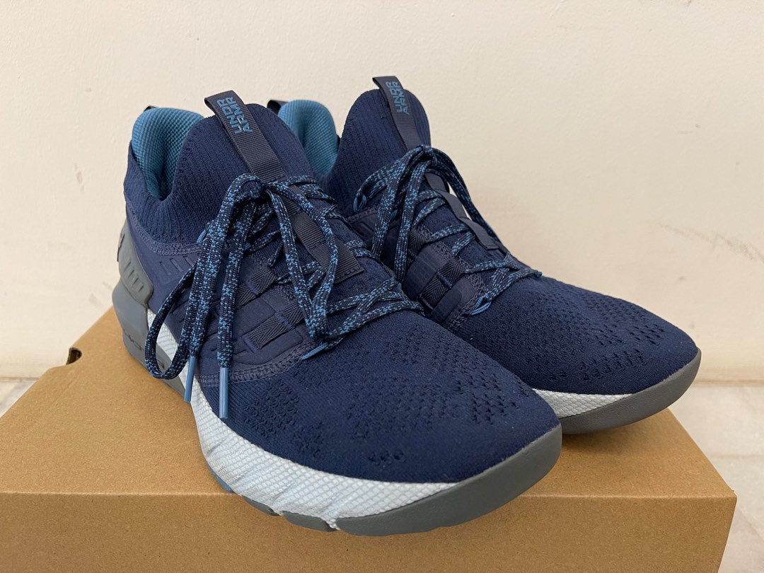 Under Armour Project Rock PR3 Training Shoe (Dark Blue), Men's Fashion ...