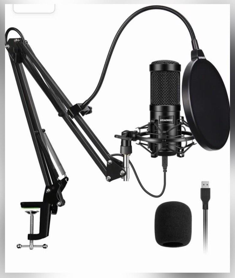 USB Condenser Microphone, Aokeo 192kHZ/24bit Professional PC Streaming ...