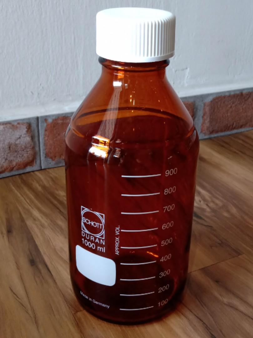 Vintage amber chemical bottle, Furniture & Home Living, Home Decor ...