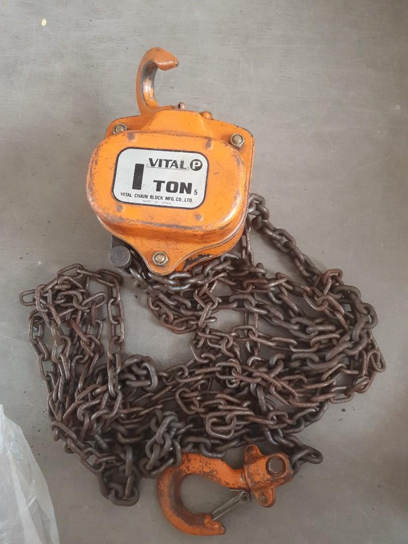 Vital 1 ton chain block( made 8n Japan), Hobbies & Toys, Stationery ...