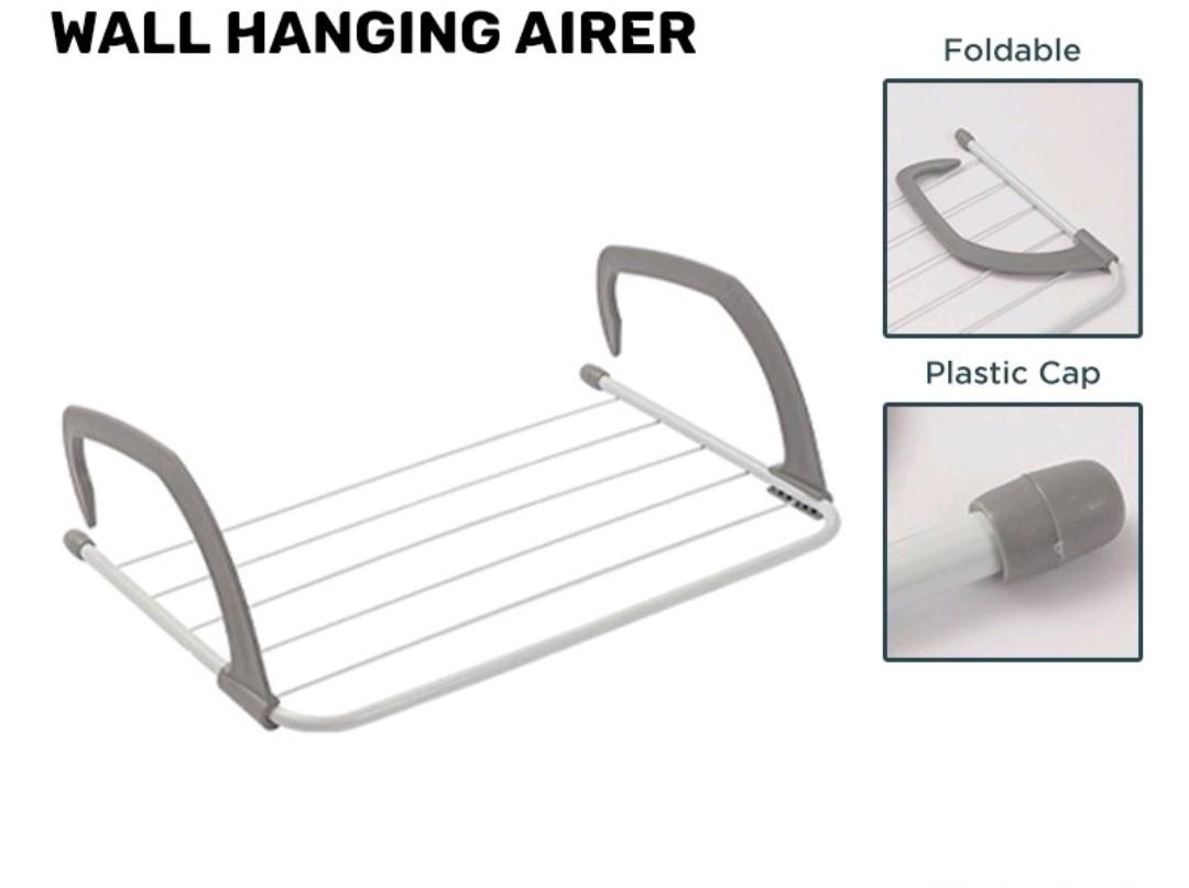 Wall hanging airer clothes drying rack foldable, Furniture & Home ...