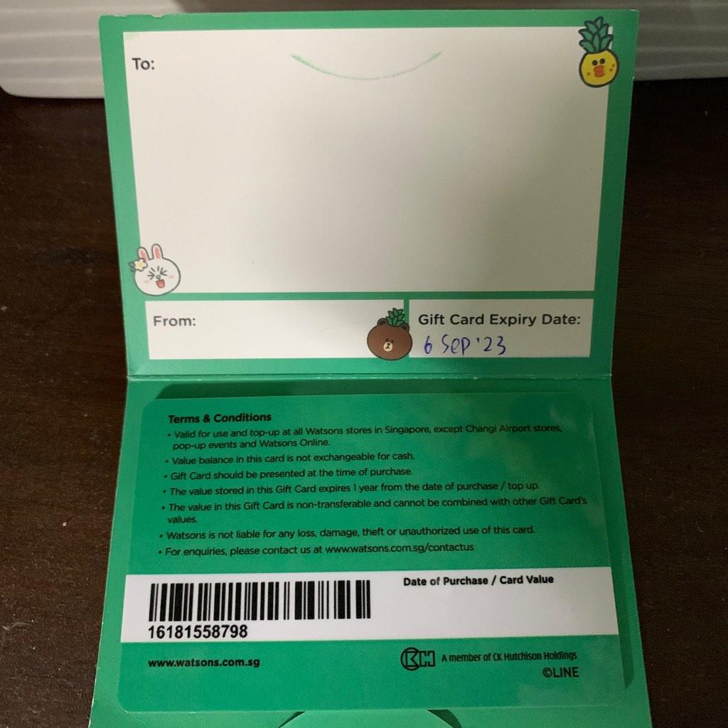 Watsons Gift Card, Tickets & Vouchers, Store Credits on Carousell